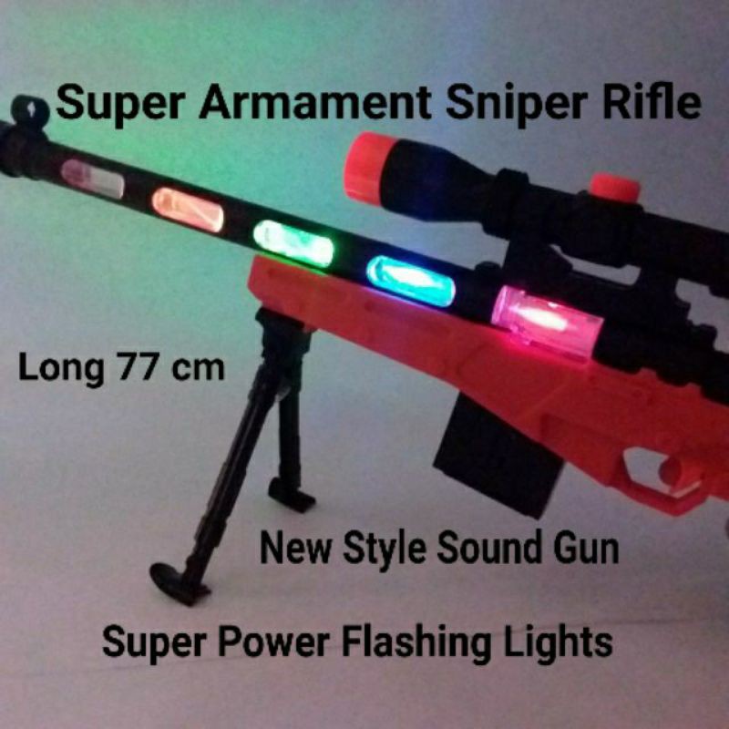 🔫Toys Sniper Gun🔫Sniper Rifle Electric Flash Gun with Flashing Light ...
