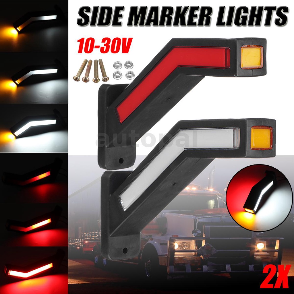 2PCS Neon Recovery Side Marker Outline Led Lights Indicator Trailer ...