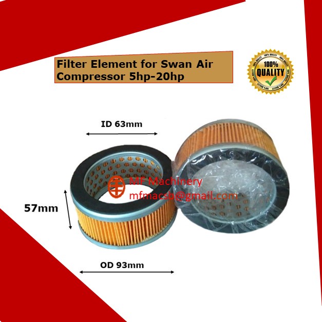 Mf Swan Air Compressor Filters Element 5hp-20hp | Shopee Malaysia