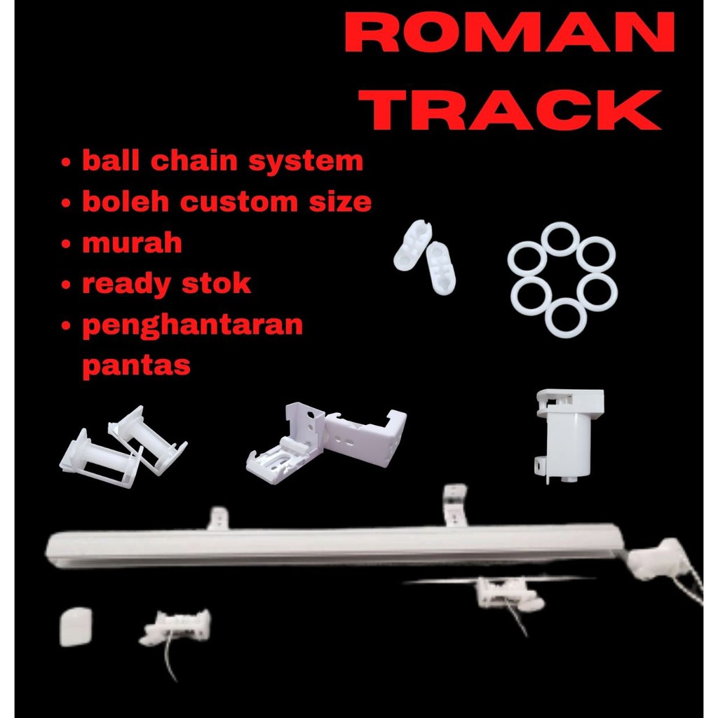 Roman Track System & Accessoies / Sistem Bidai Roman / Ready Stock ...