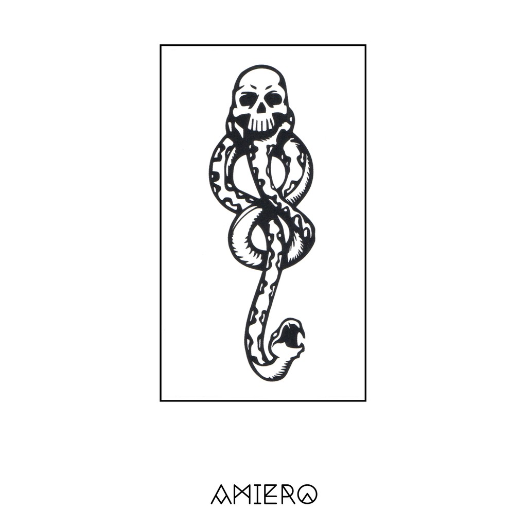 Temporary Tattoo - Dark Mark Harry Potter Death Eater Tattoo | Shopee ...
