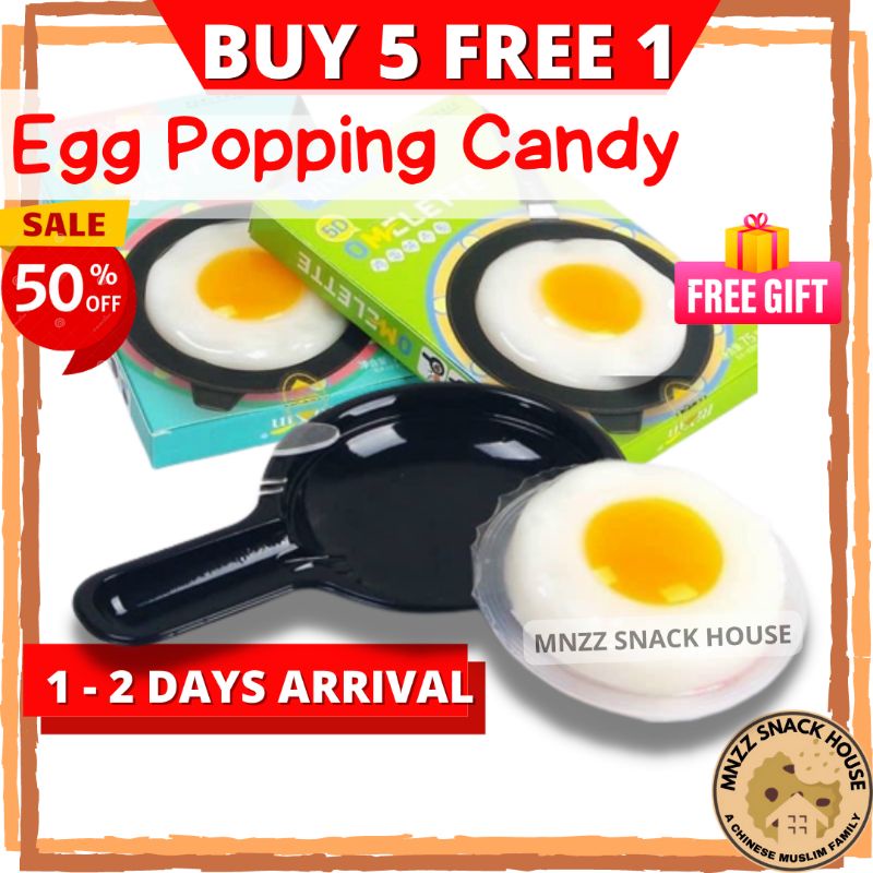 [ Halal ] 2 pcs Egg Popping Candy Sweets Puding Telur Gula Manis Gummy ...