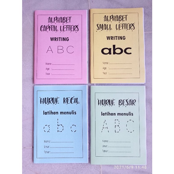📝ABC Buku Latihan Menulis 🔡Writing Exercise 📝untuk kanak kanak tabika ...