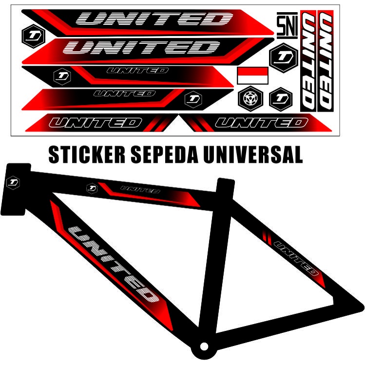 Sticker BIKE/STRIPING BIKE Variations SIMPLE STRIPING UNIVERSAL Bicycle ...