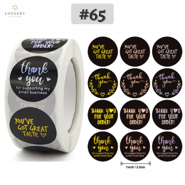 Thank You Sticker 25mm [50 pcs or 500 pcs] | Transparent Label | Stiker ...
