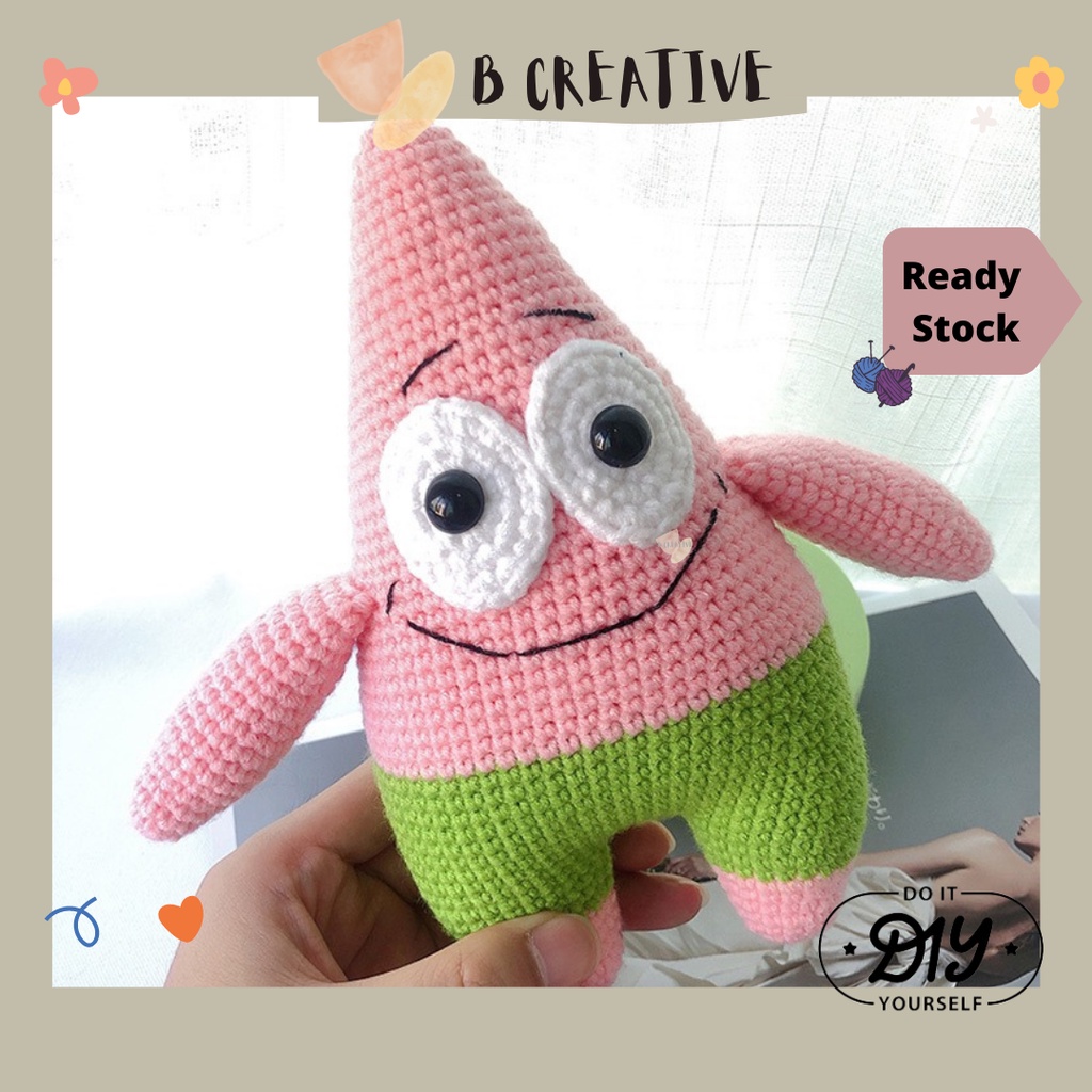 (Level 2) Material Set Patrick Stars Doll Crochet Kit Handmade ...