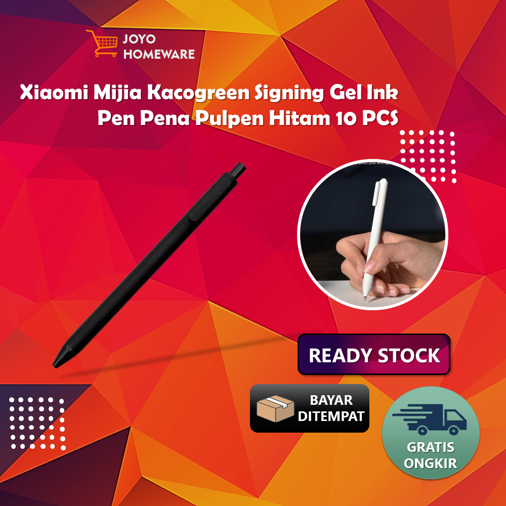 HITAM Jh - Xiaomi Mijia Kacogreen Signing Gel Ink Pen Black Pen 10 Pcs ...