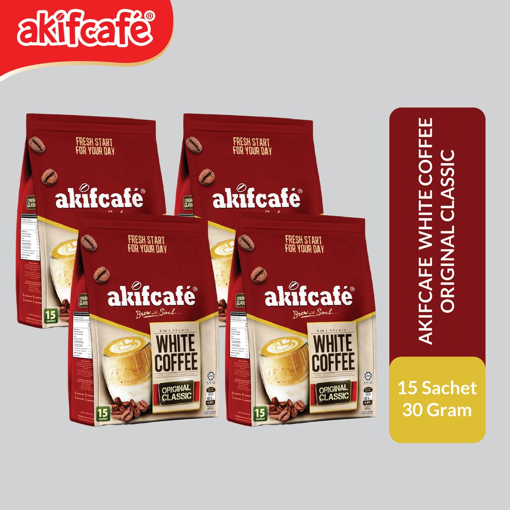Akifcafe 3 in 1 White Coffee Original Classic Combo 4 bag (30g X 15 ...