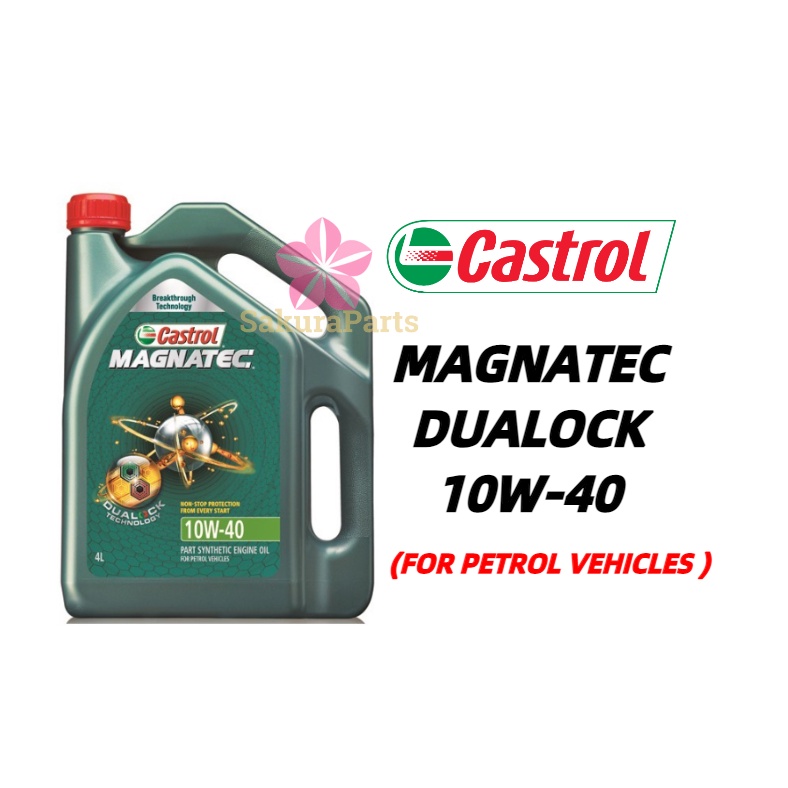 Castrol Magnatec DUALOCK 10w40 Semi Synthetic Engine Oil 4L (ORIGINAL ...
