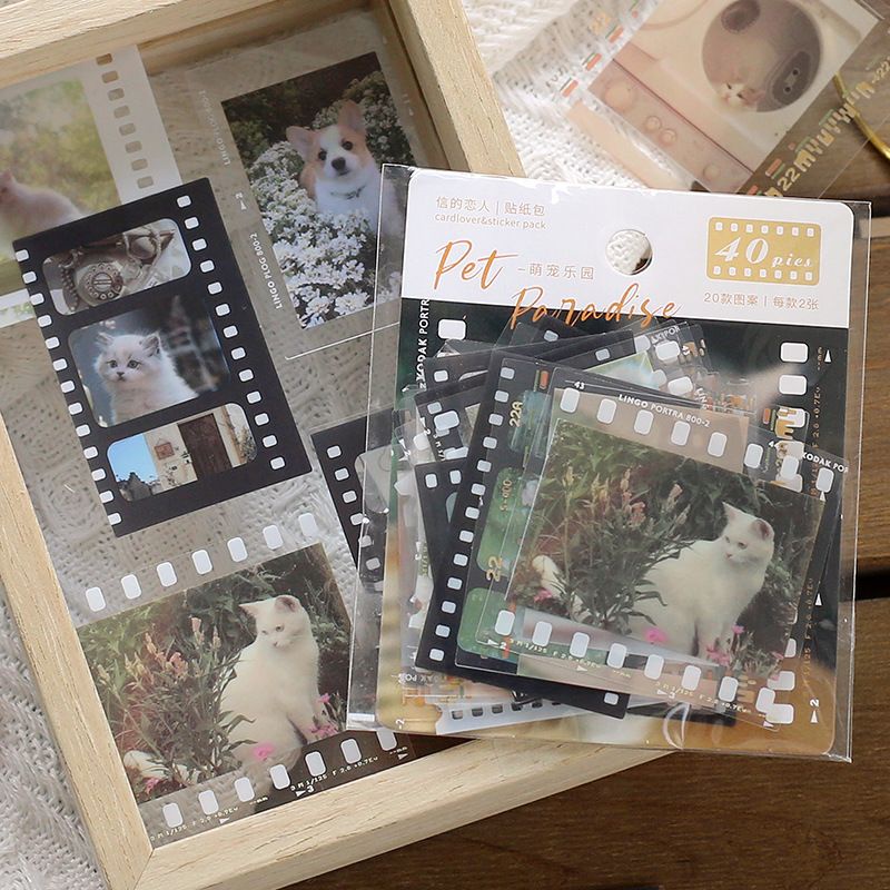 PET mini Film style sticker pack Vintage mini PET film sticker pack ...