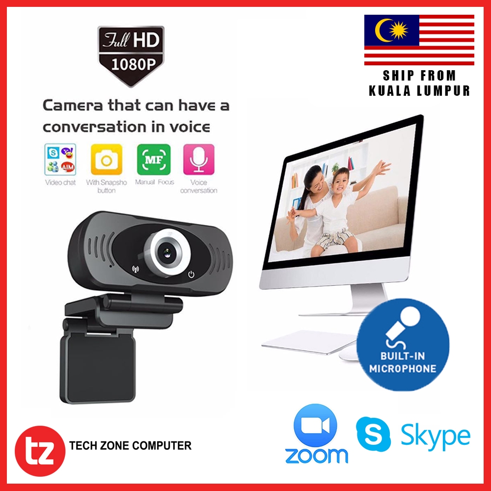 Webcam Full HD 1080P USB Wired WEBCAM for Video Conferencing for ...