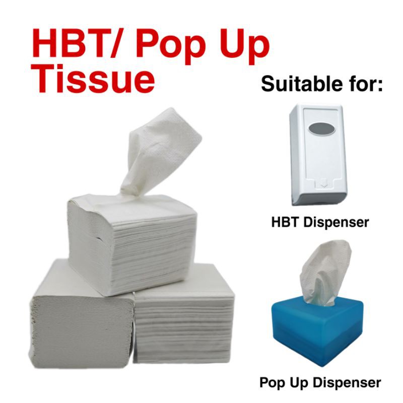 HBT/ Pop Up Tissue/ Table Tissue/ Recycle Paper 1 Ply/ 1 Pack | Shopee ...