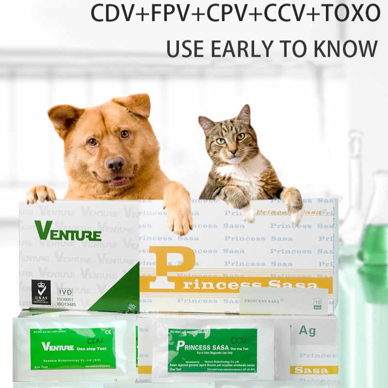 Venture Test Kit FPV TOXO CDV CPV CCV Test Paper Cat Dog Parvo Virus ...
