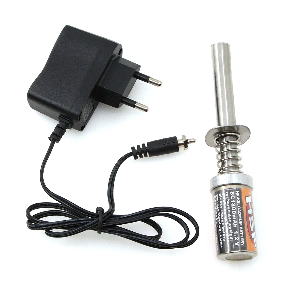RC Nitro 1.2V 1800mah / 3600mah RECHARGEABLE GLOW PLUG starter Igniter ...