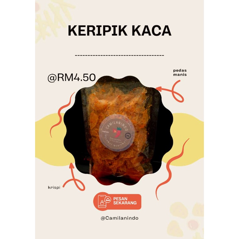 KERIPIK KACA/KRIPCA/ KEROPOK KACA/ KRIPIK KACA/ CAMILAN INDONESIA ...