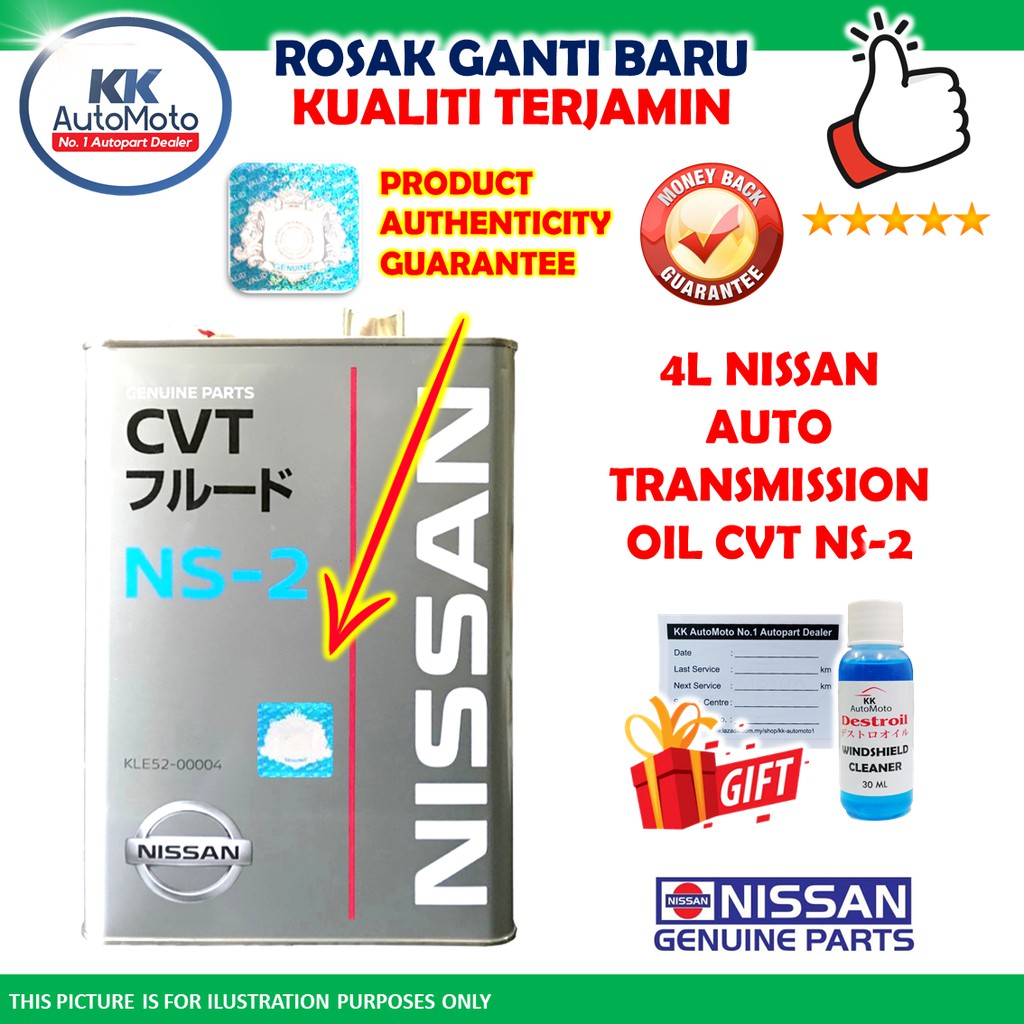 Genuine Nissan CVT Fluid NS-2 / NS2 Auto Transmission Oil - 4L (For ...