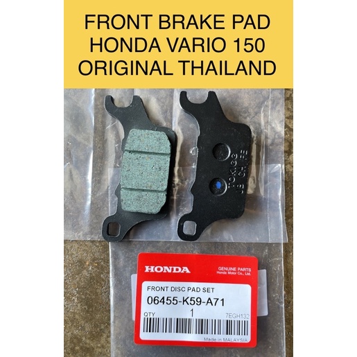 VARIO FRONT BRAKE PAD DISC PAD KULIT BREK ORIGINAL HONDA THAILAND FOR ...