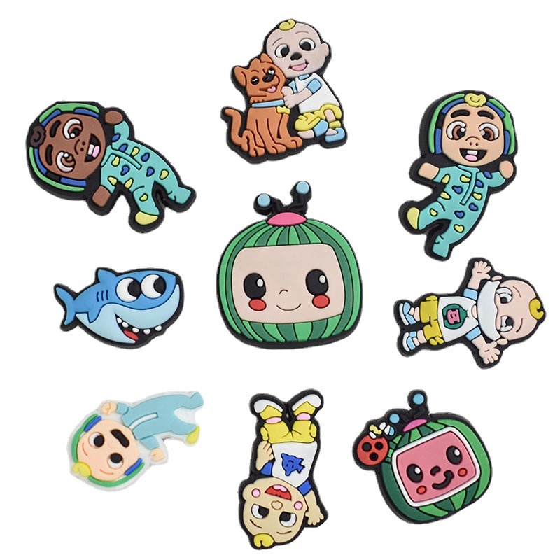 Cartoon Watermelon croccs Charm Anime jibits Cocomelon Jibits for Croc ...