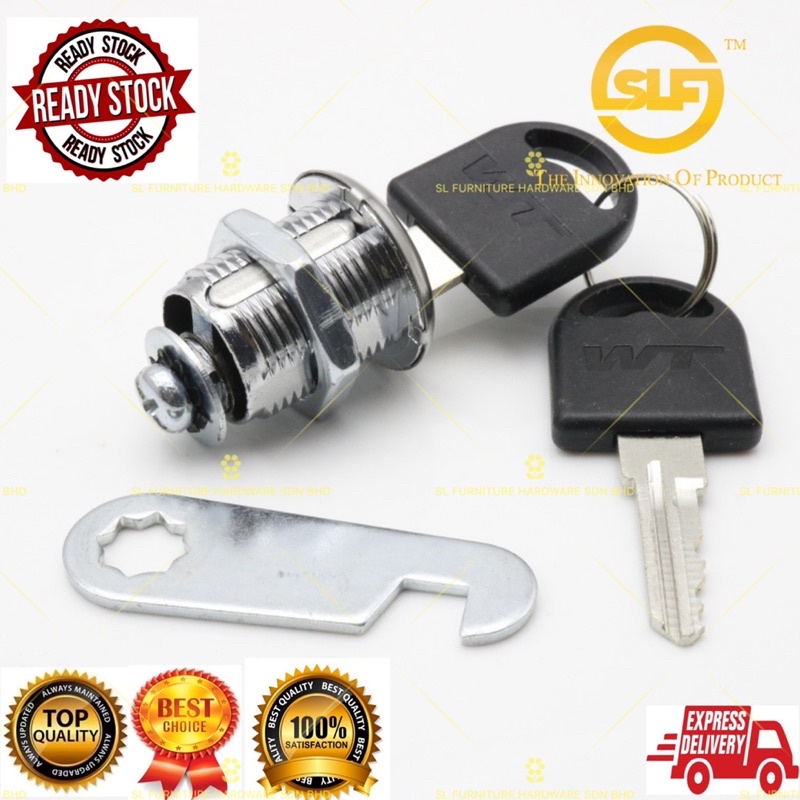 SLF Cam lock kunci laci Drawer letter boxes lock 16mm 25mm 30mm cam ...