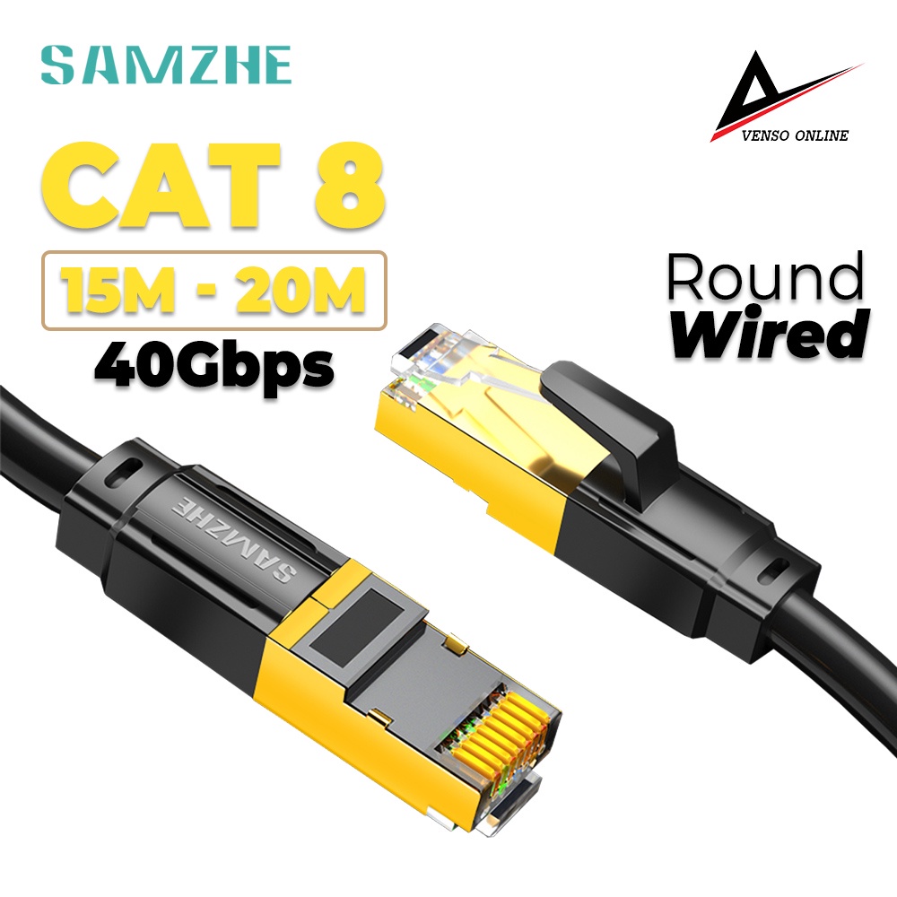 SAMZHE 15 - 20 Meter Cat8 SFTP Ethernet Patch UTP Lan Network Cable ...