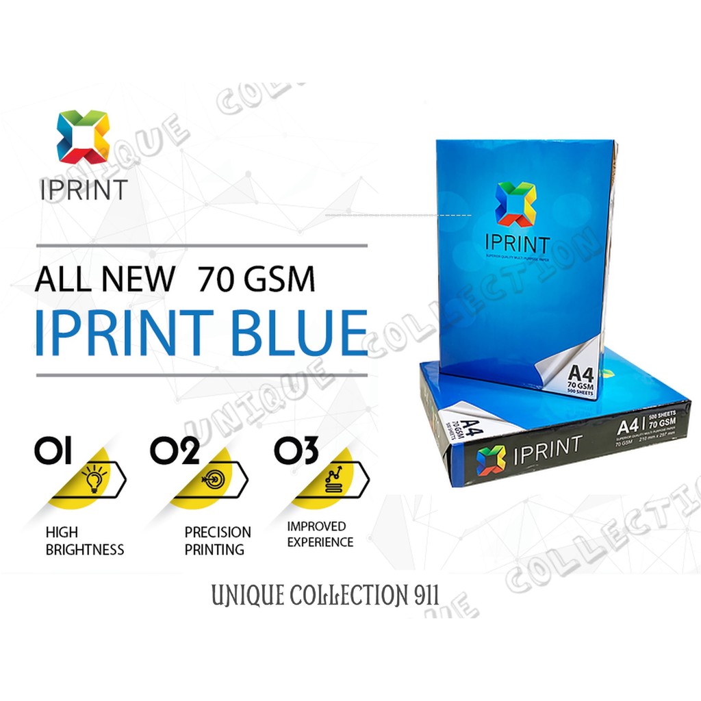 2019 NEW High Quality Iprint A4 Printing Paper 70 gsm 500 Sheets Smooth Copier Photostat Office ...