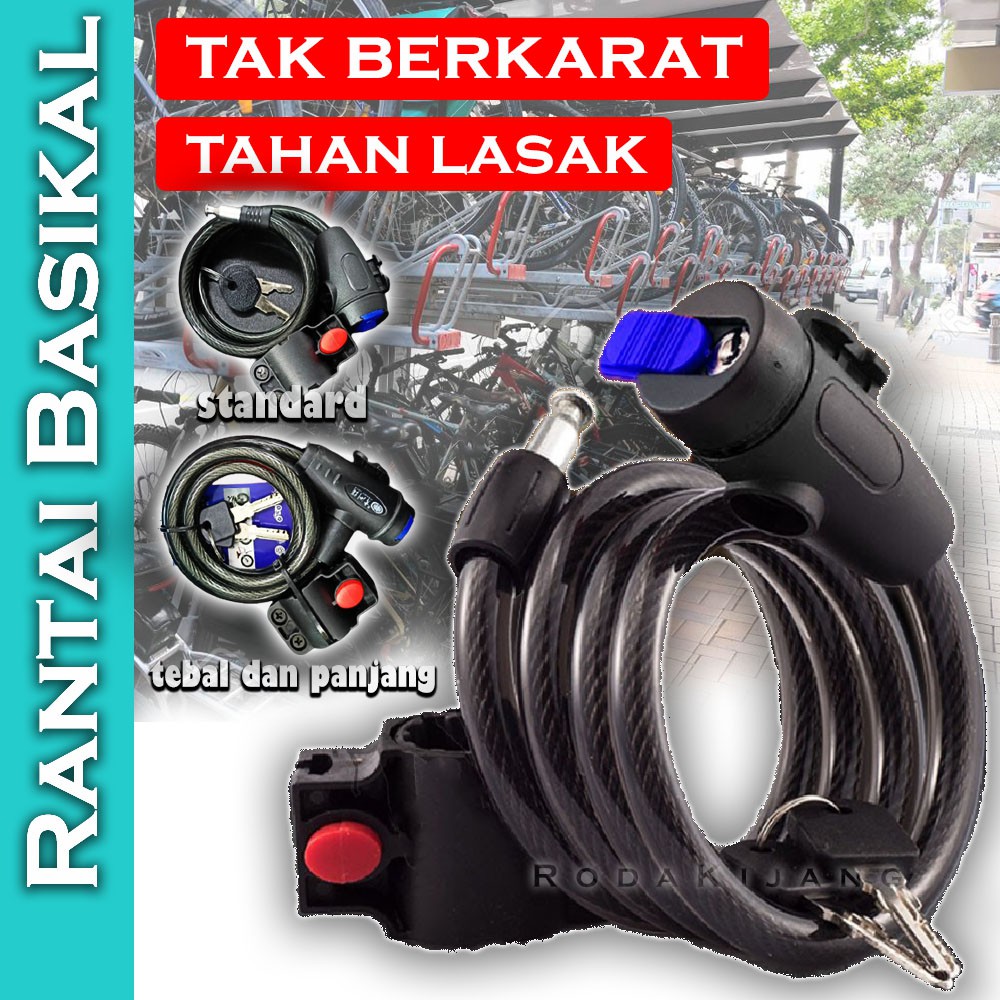 1M Bike Lock Basikal Security Kunci Keselamatan Locker Motorbike Anti ...