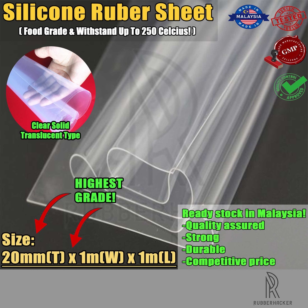 Silicone Clear Translucent Solid Rubber Sheet, food grade, FDA Approved ...