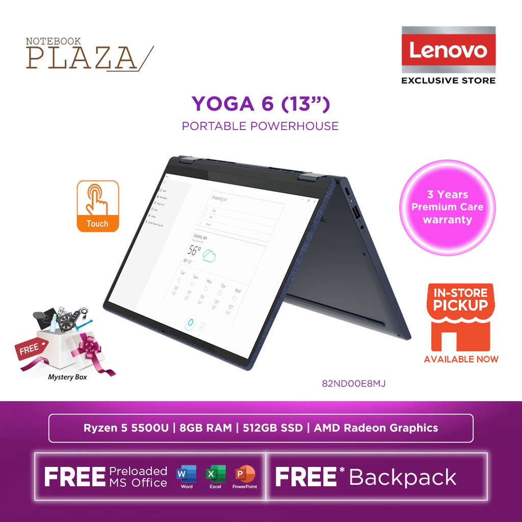 Lenovo Yoga 6 13ALC6 82ND00E8MJ 13.3'' FHD Touch 2-in-1 Laptop Blue ...