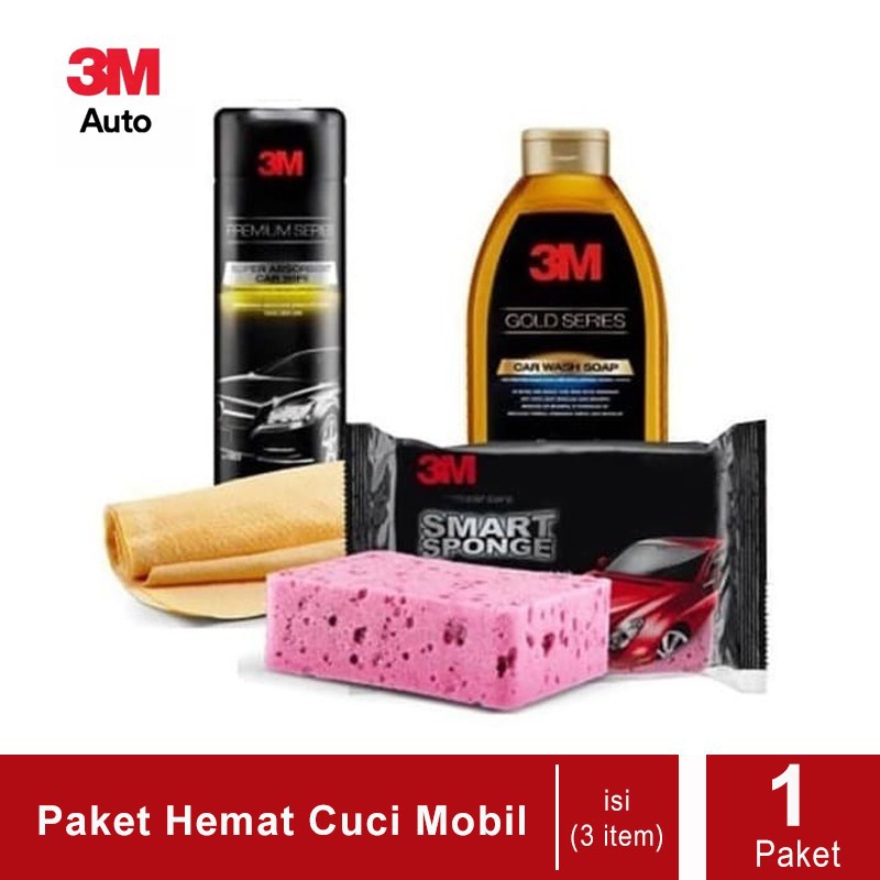 3m Auto car wash Saving Package (Premium car Wipe, Smart Sponge, car ...