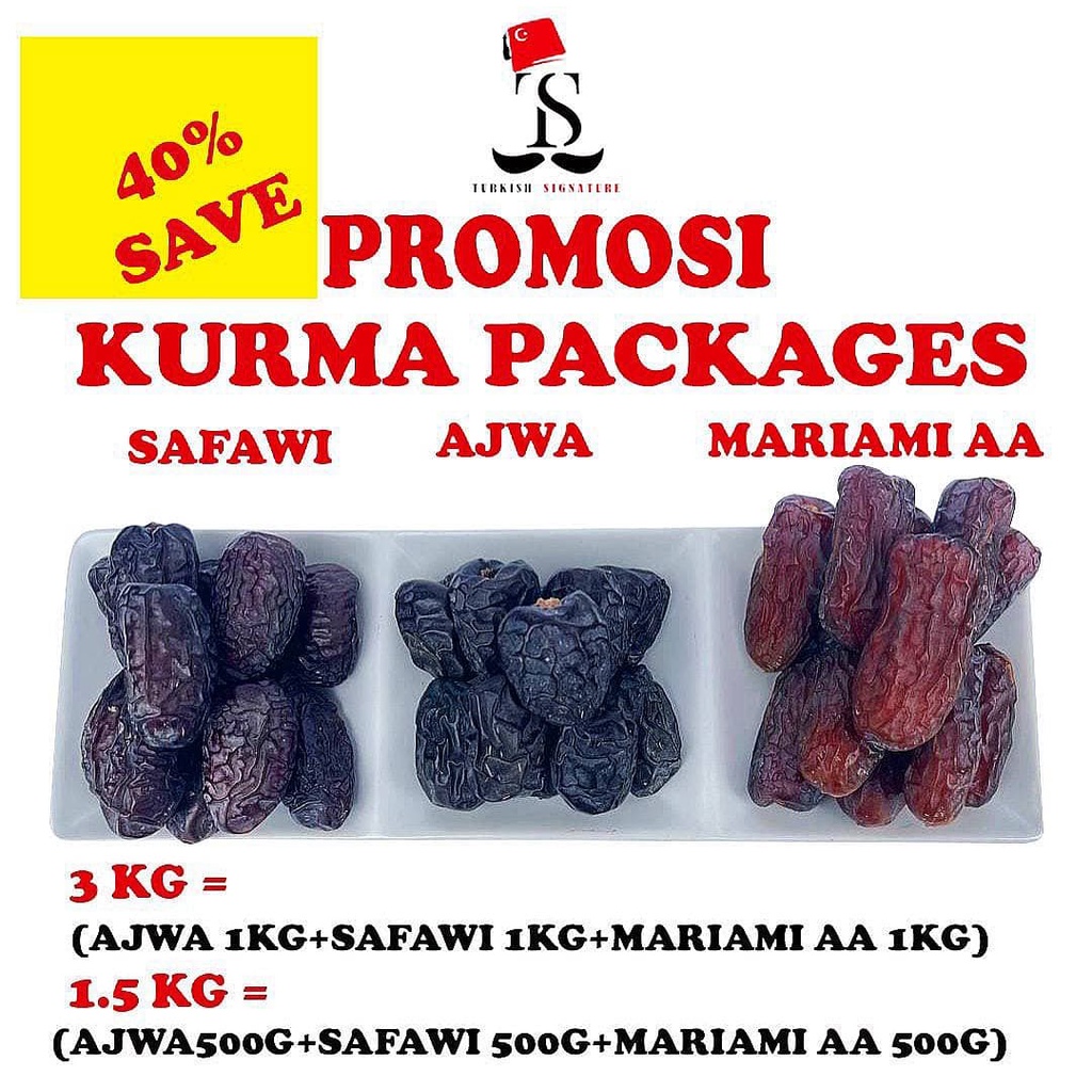 🔥PROMOTION🔥 KURMA/DATES PACKEGE AJWA/SAFAWI/MARIAMI AA 1KG/500G ...
