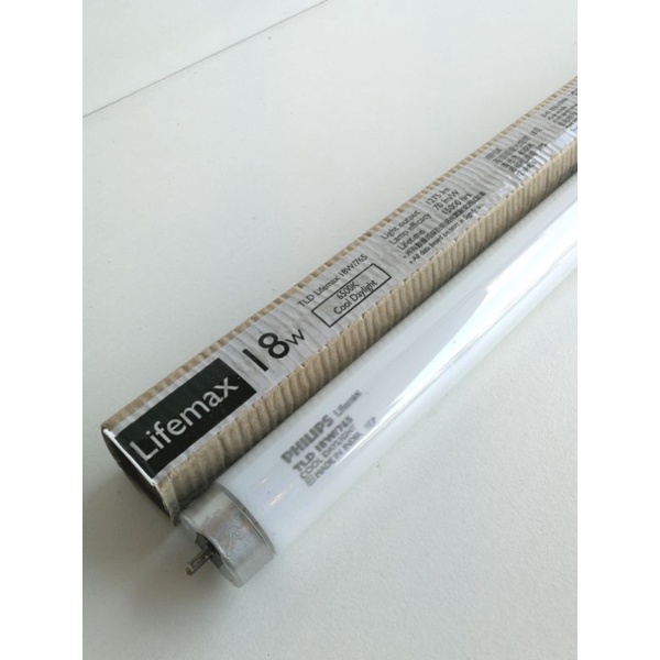 Philips Lifemax TL-D 18w fluorescent tube 2feet | Shopee Malaysia