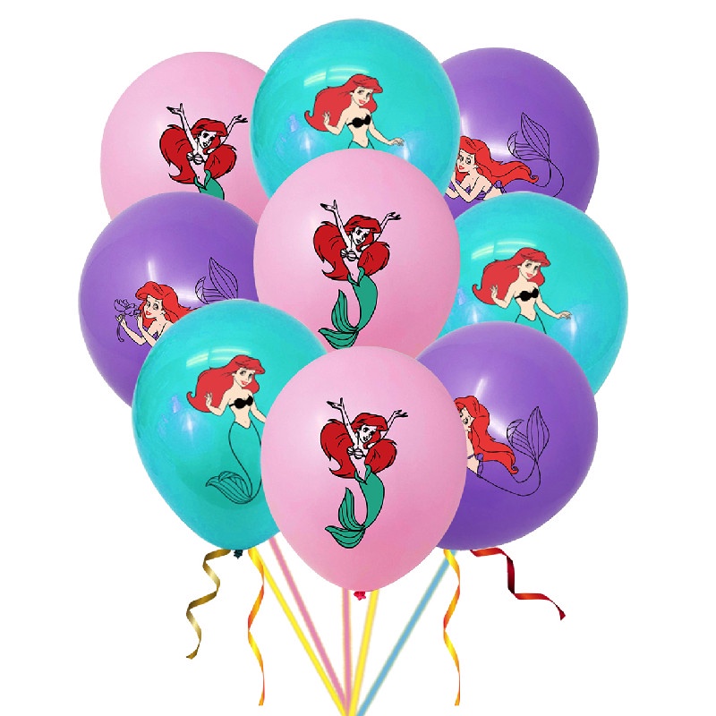 disney Ariel princess litter mermaid latex balloon baby shower birthday ...