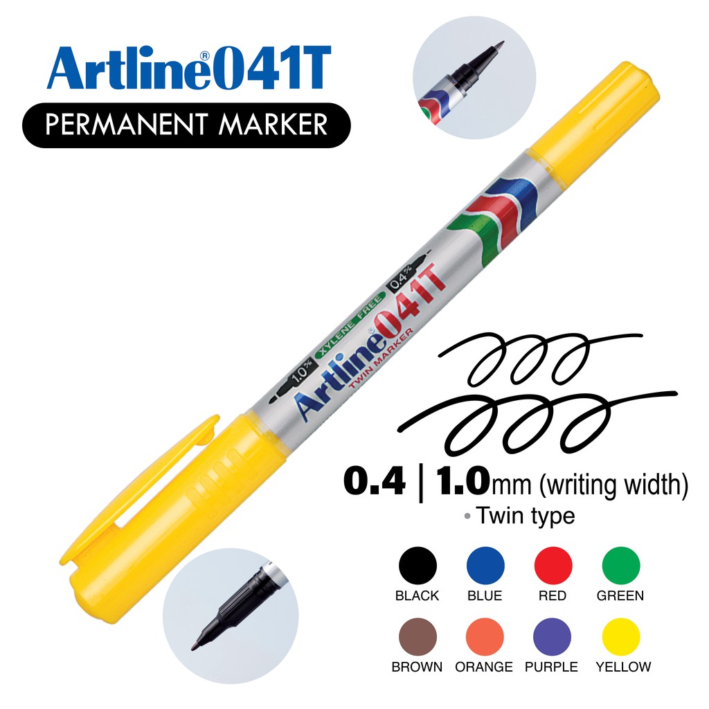 Artline 041T Twin Permanent Marker | Shopee Malaysia