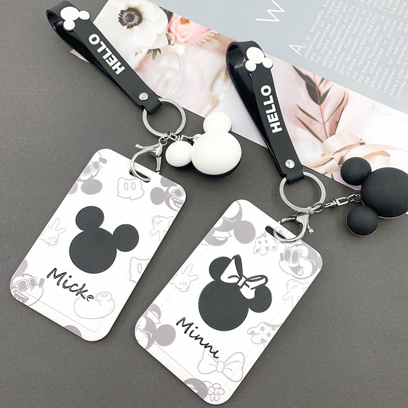 🎀Ready Stock🎀Cute Mickey Minnie Couple Card Holder Bus Card Case Access ...