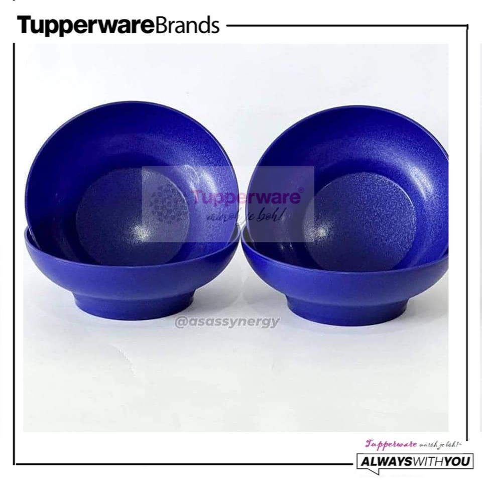 Tupperware Blue/Purple Royale Bowl 600ml Microwaveable Mangkuk Mee Sup ...
