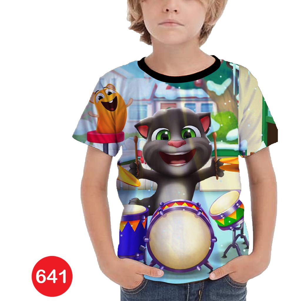 My Talking Tom 3D T-shirt, Boys' Clothes-641 | Shopee Malaysia