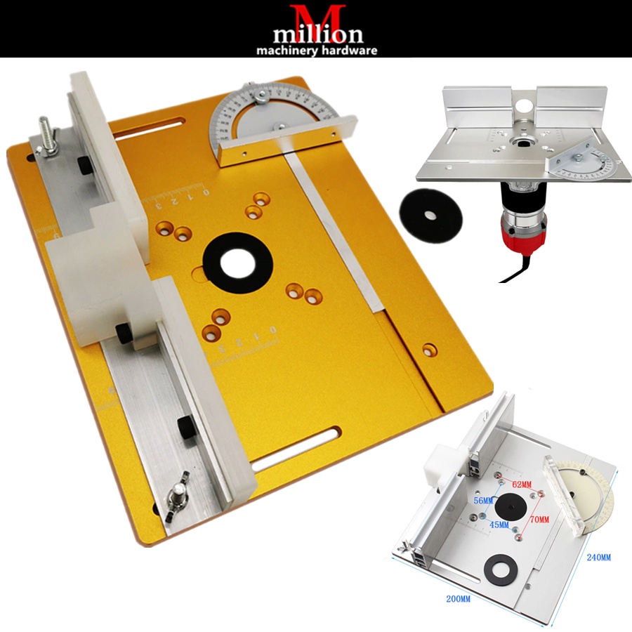Aluminium Wood Router Trimmer Table Insert Plate Woodworking Benches ...