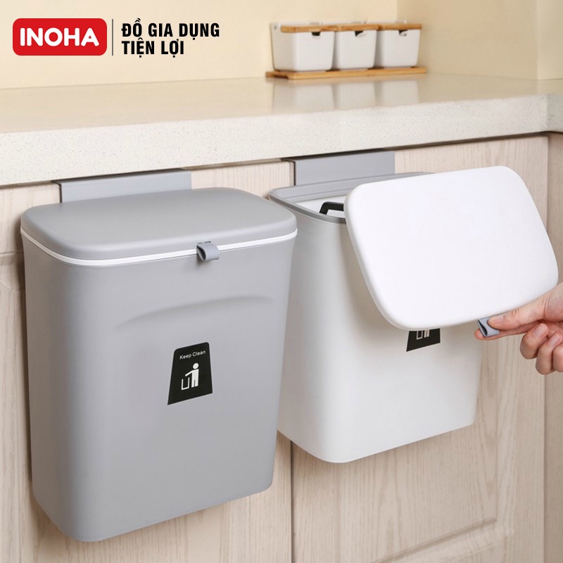 Trash can with lid - Kitchen cabinet door mounted trash can with lid ...