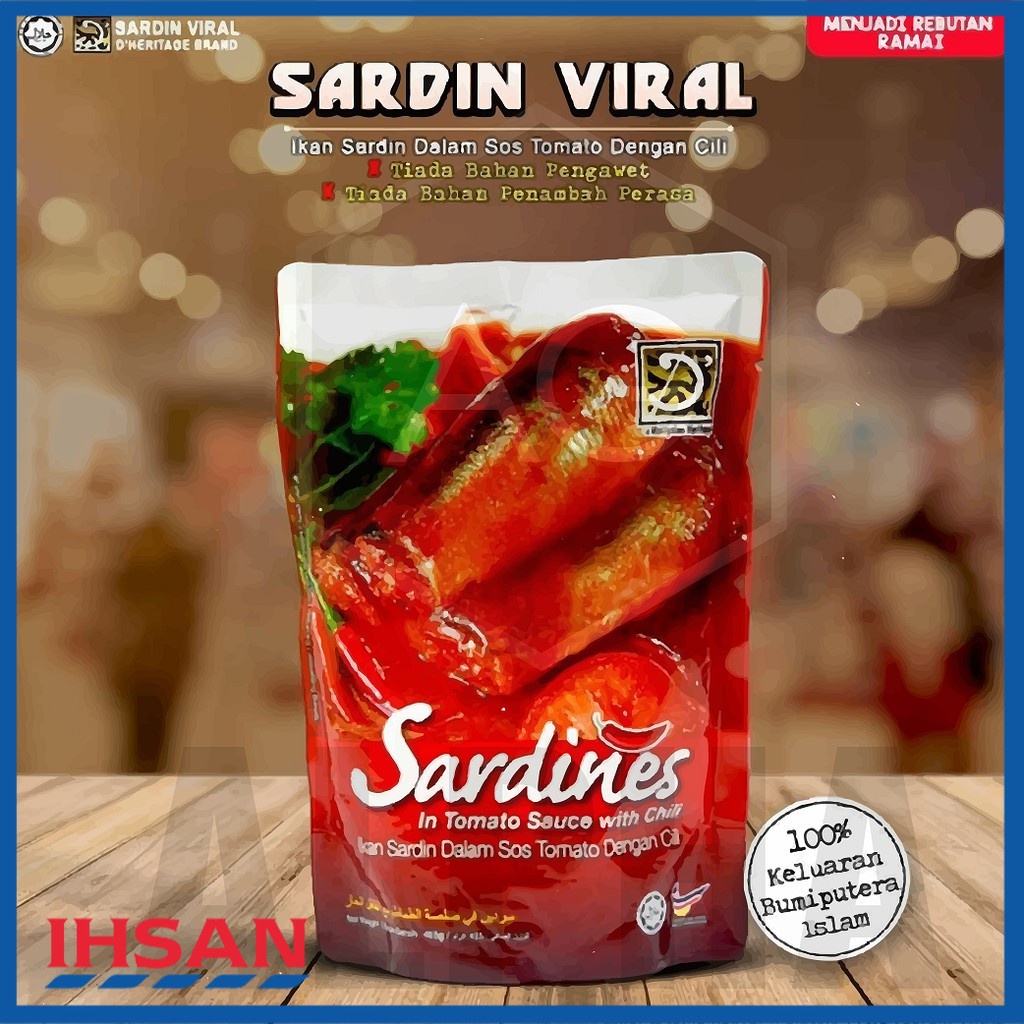 SARDIN VIRAL MALAYSIAN D'HERITAGE with Chilli | Shopee Malaysia