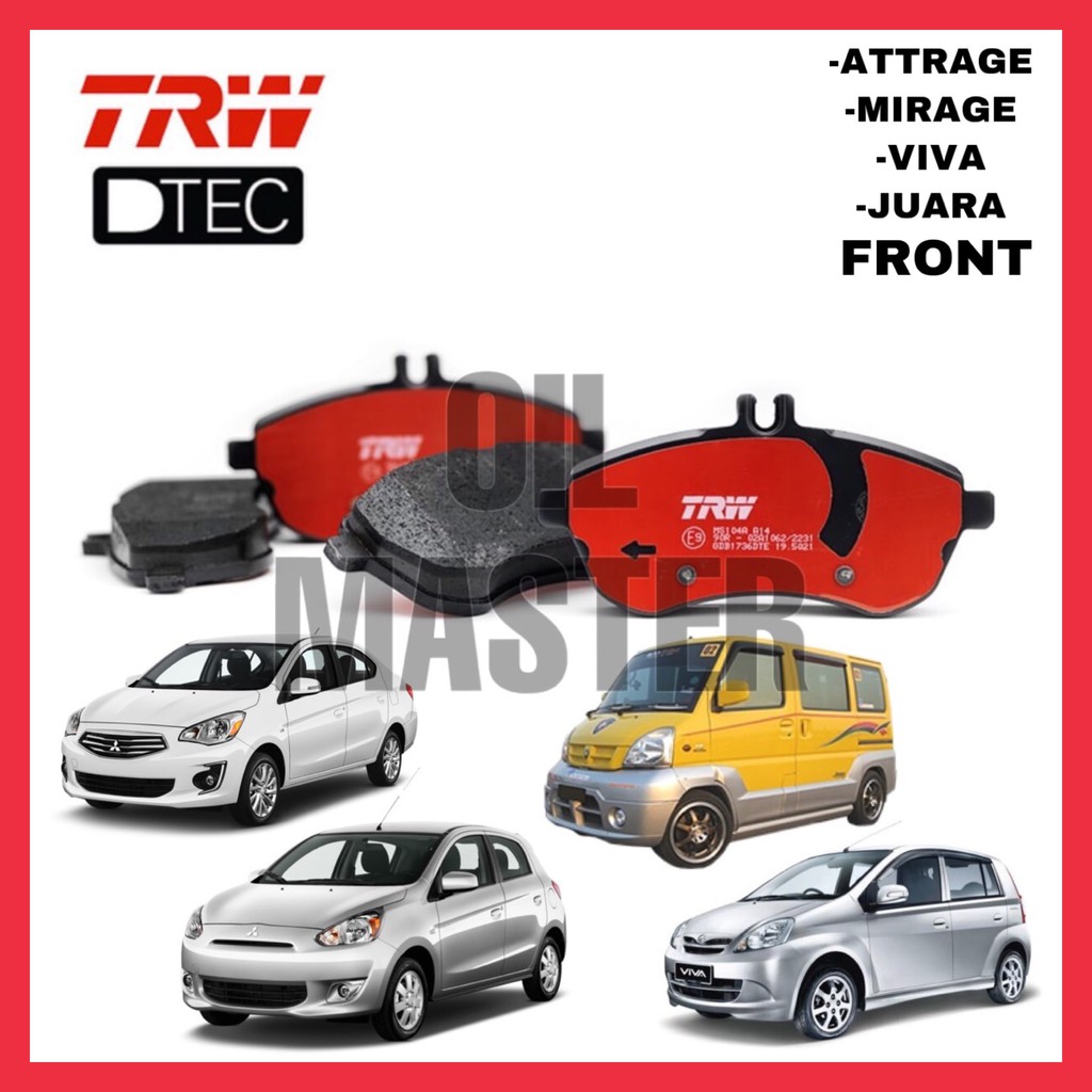 MITSUBISHI ATTRAGE MIRAGE PERODUA VIVA PROTON JUARA FRONT TRW DTEC DISC ...
