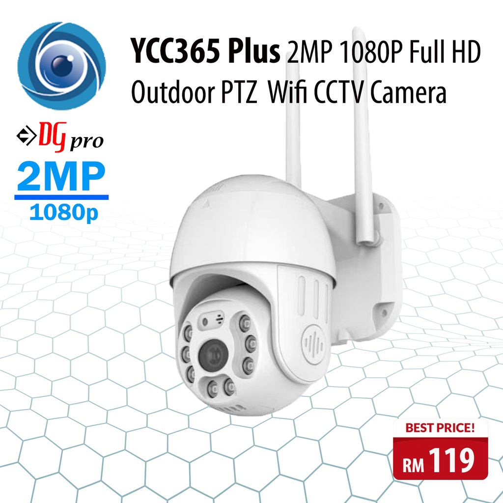 YCC365 Plus 1080p Dual Light Color Night Vision PTZ Speed Dome ...