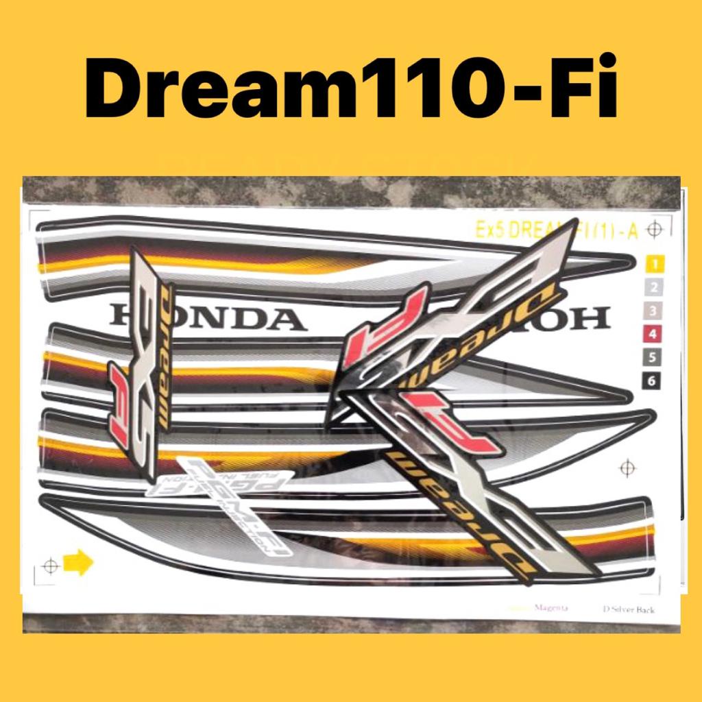 HONDA DREAM110-FI STICKER (1) // EX5 DREAM110 FI FUEL INJECTION BODY ...