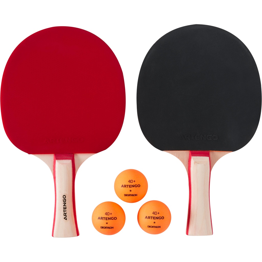 Decathlon Table Tennis Ping Pong Racket Set (2 bats + 3 balls ...