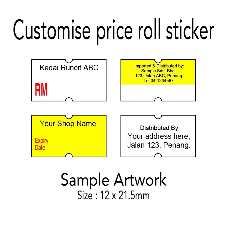 Customise price roll sticker / Custom Made Price labeller roll [Free ...