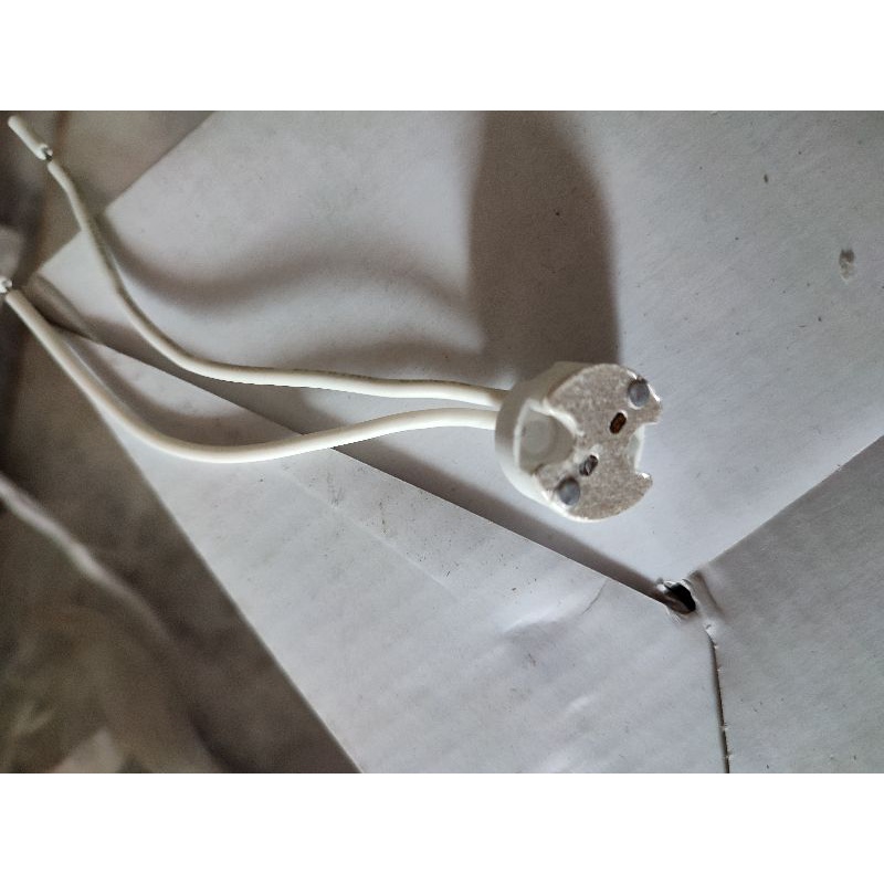 【🔥Ready Stock🔥】MR16 Holder Fibre Glass Wire Porcelain MR16 Bulb Holder ...