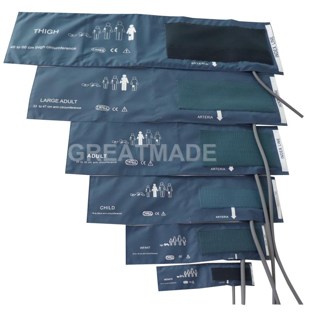 Blood Pressure Cuff With Single Tube Blue Nylon NIBP Cuff Compatible ...