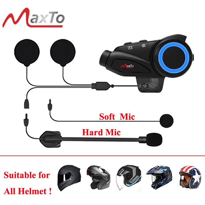Maxto M3 Motorcycle Helmet Intercom Bluetooth & WIFI Recorer Group 6 ...