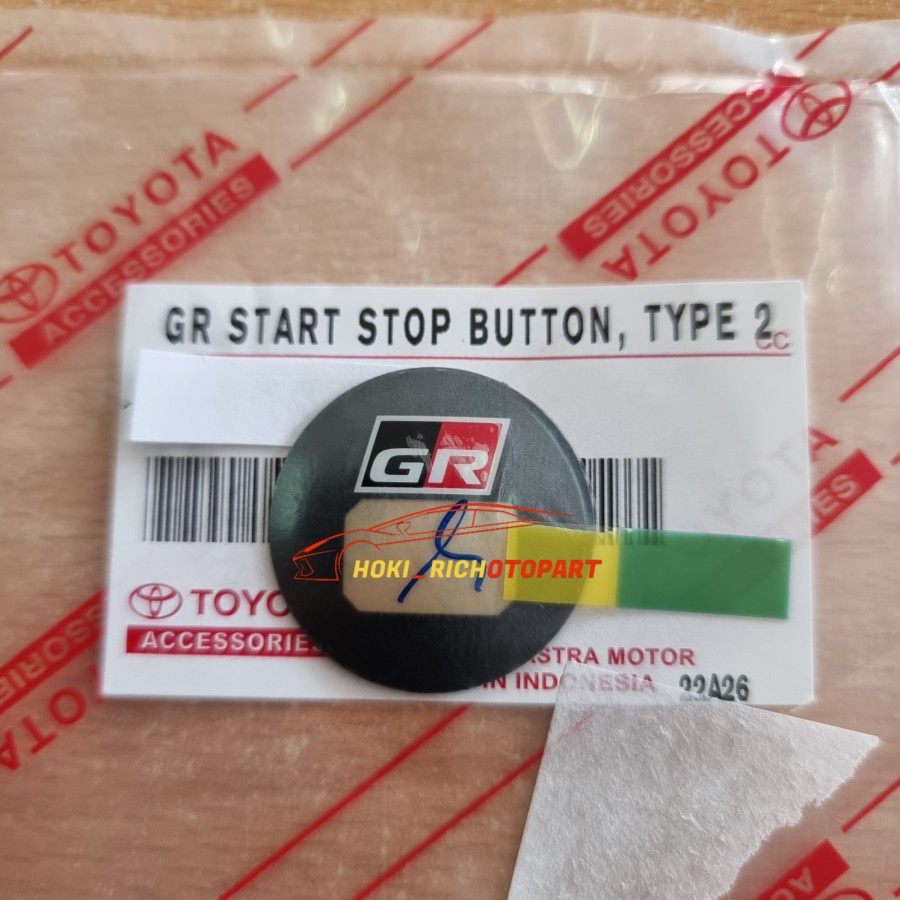 Sticker GR Start Stop Button Engine Fortuner GR Yaris GR Original ...