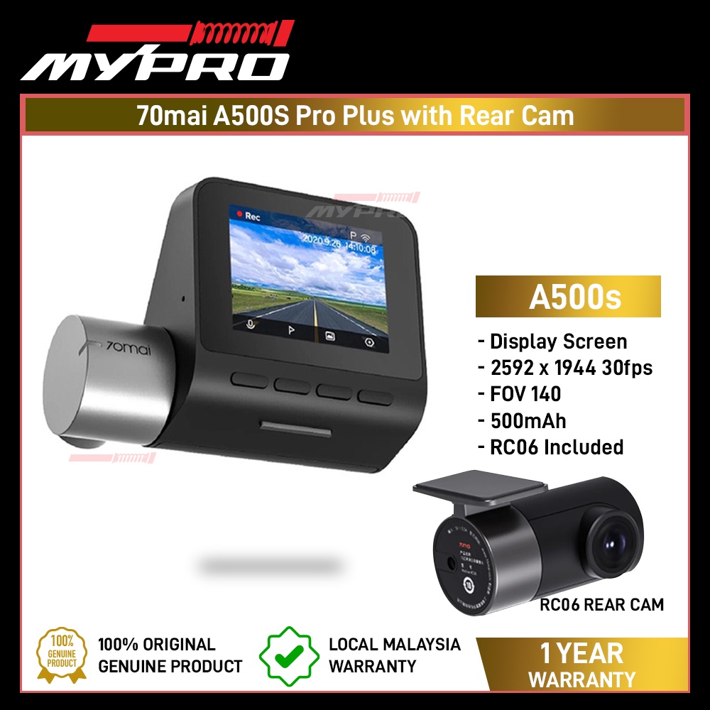 70mai A500S Pro Plus 1944P Dashcam Built-in GPS Cam Car DVR Camera ...