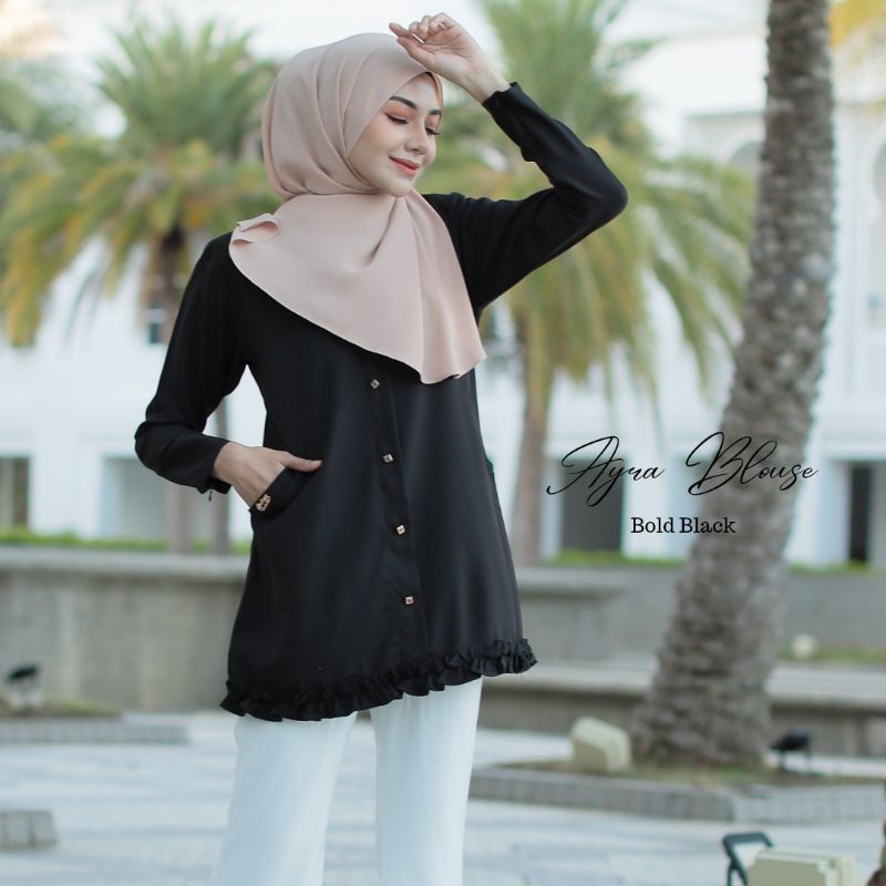 NEW TRENDING AYRA CASUAL PLUS SAIZ BLOUSE (Muslimah Fashion wudhu ...
